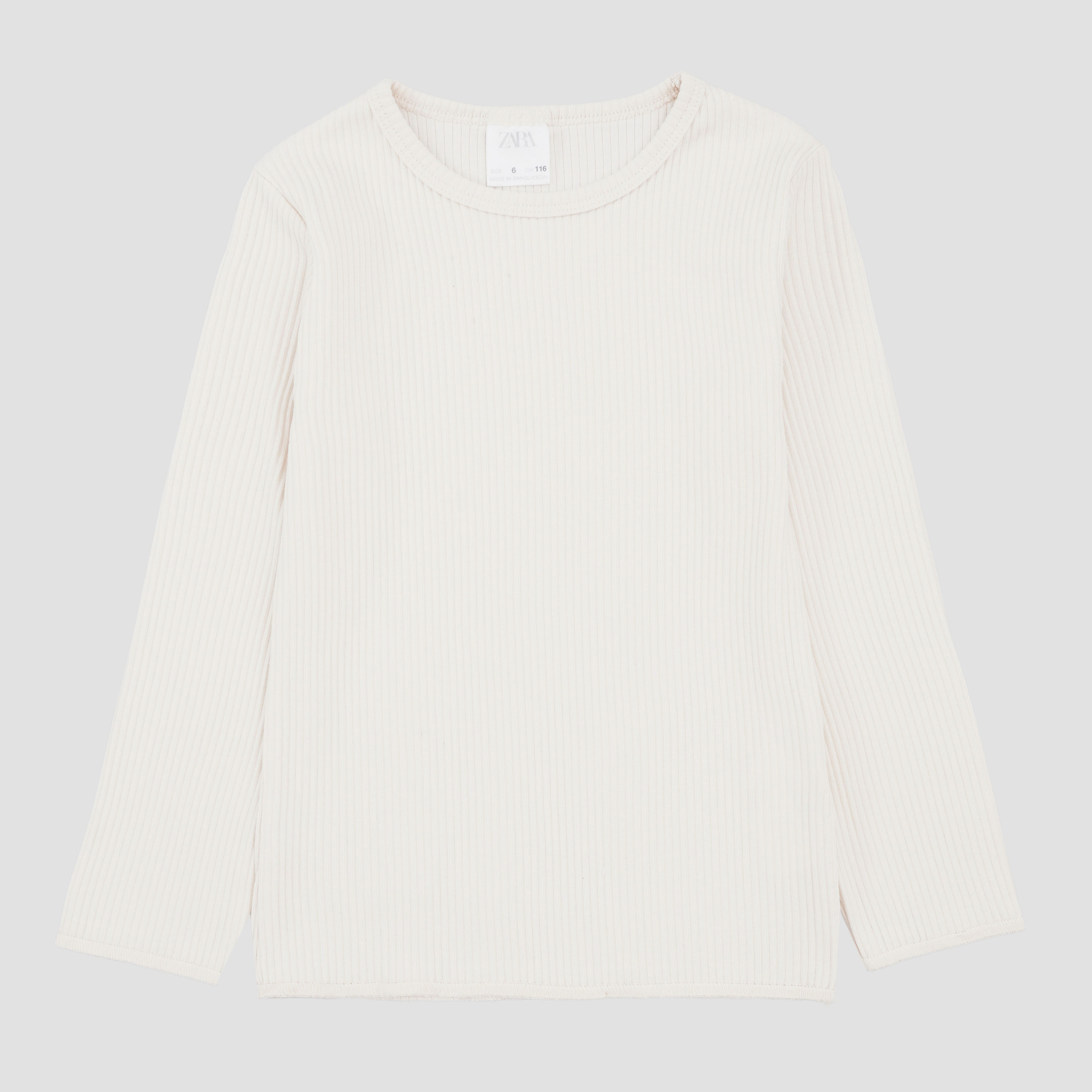 Футболка с длинными рукавами Zara 5048-112-712 116 см Кремовый (Za01353479695) – в интернет ...