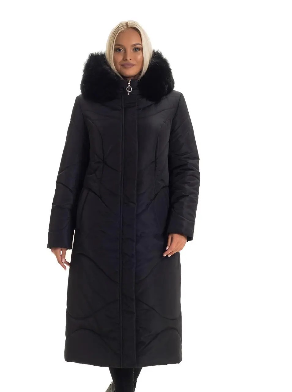 Зимние женское пуховик -пальто большого размера UF-Fashion Lr-135 песец ...