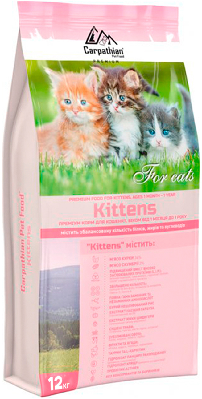 Сухий корм для кішок Carpathian Pet Food Kittens 12 кг (4820111140763 ...