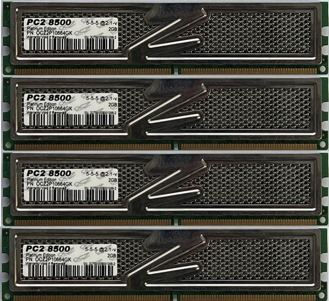 Игровая оперативная память Ocz Dimm 8gb 4 2gb Ddr2 1066mhz Pc2 8500