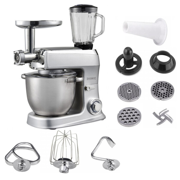 Кухонный комбайн 3 в 1 Блендер Мясорубка Тестомес 2100 Вт SILVER ...