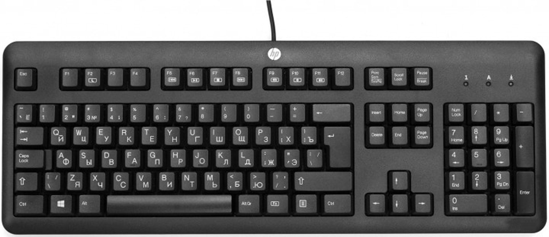 Клавіатура дротова HP USB чорна, укр (QY776AA) – фото, отзывы ...