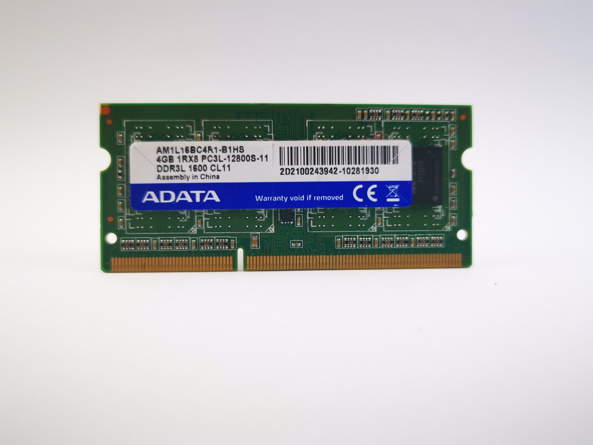 Оперативная память для ноутбука Sodimm Adata Ddr3l 4gb 1600mhz Pc3