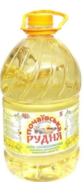 Масло подсолнечное рафинированное Почаевское Рудня 5 л – купить в ...