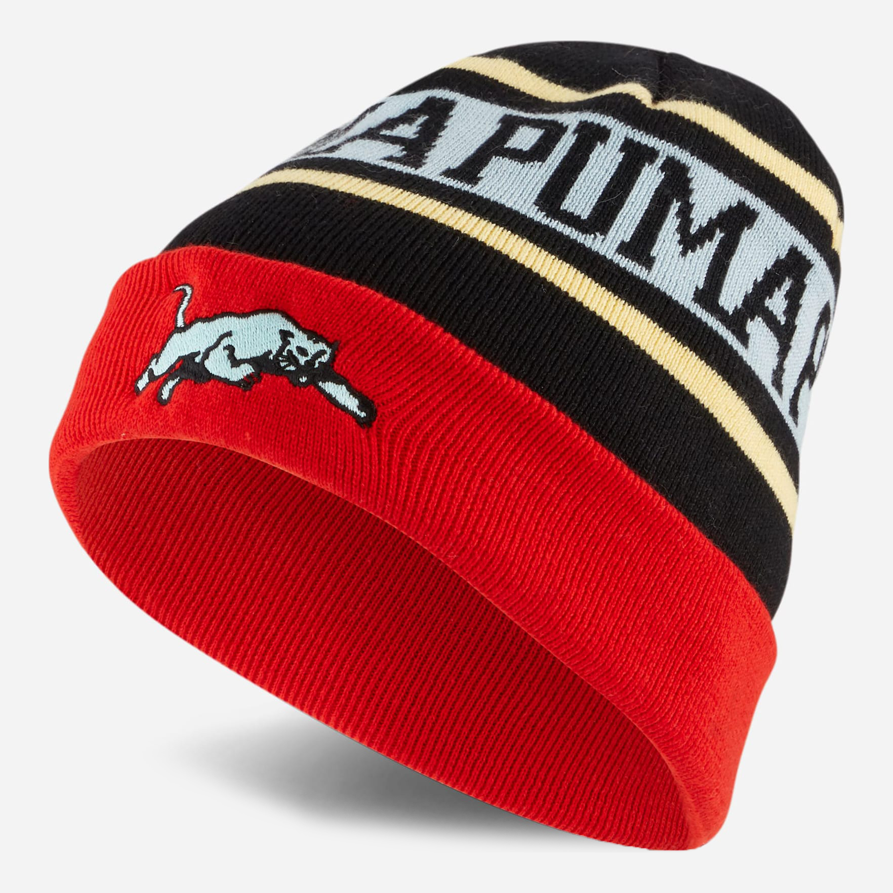 Шапка Puma Basketball Classic Beanie 02357001 Adult Black-High Risk Red ...