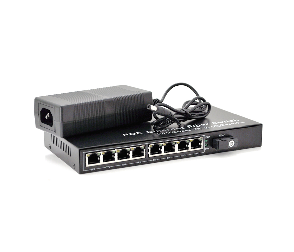 Коммутатор POE со встроеным SFP (B) 48V-57V, 8 портов PoE + 1 порт ...