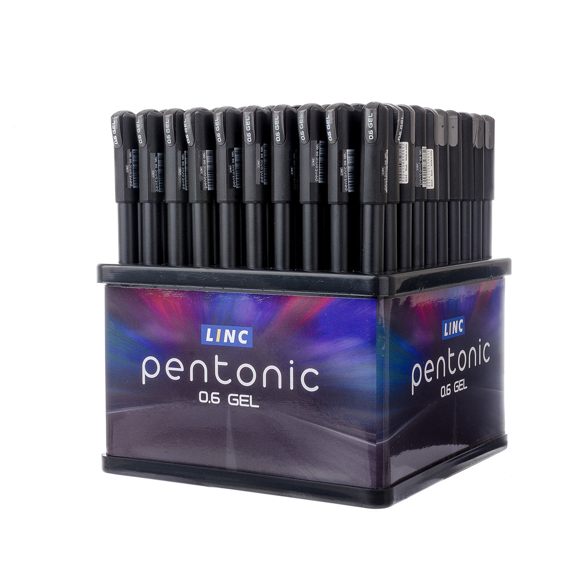 Ручка гелевая LINC Pentonic дисплей 100 шт 0 6 мм черная (411987 ...