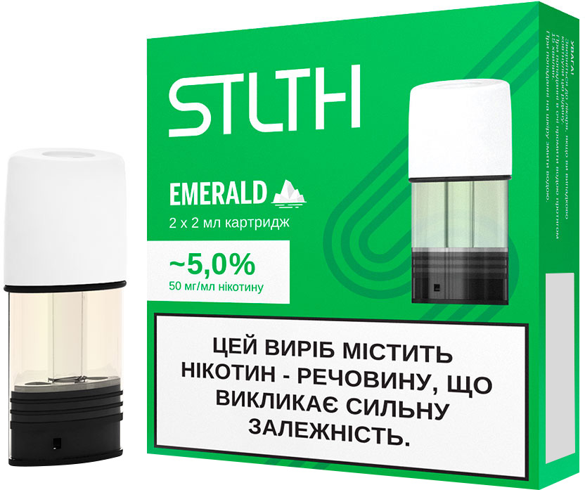 Картридж для POD систем STLTH Emerald 5% 2 мл 2 шт (Арбуз с ментолом ...