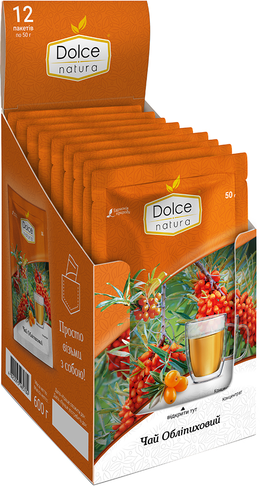 Концентрат Dolce Natura Чай Облепиховый 50 г x 12 шт (4820093485784 ...