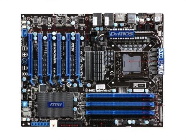 Материнская плата MSI X58 Big Bang-Xpower MS-7666 V1.1 (s1366, Intel X58, PCI-E 2.x x16), б/у ...