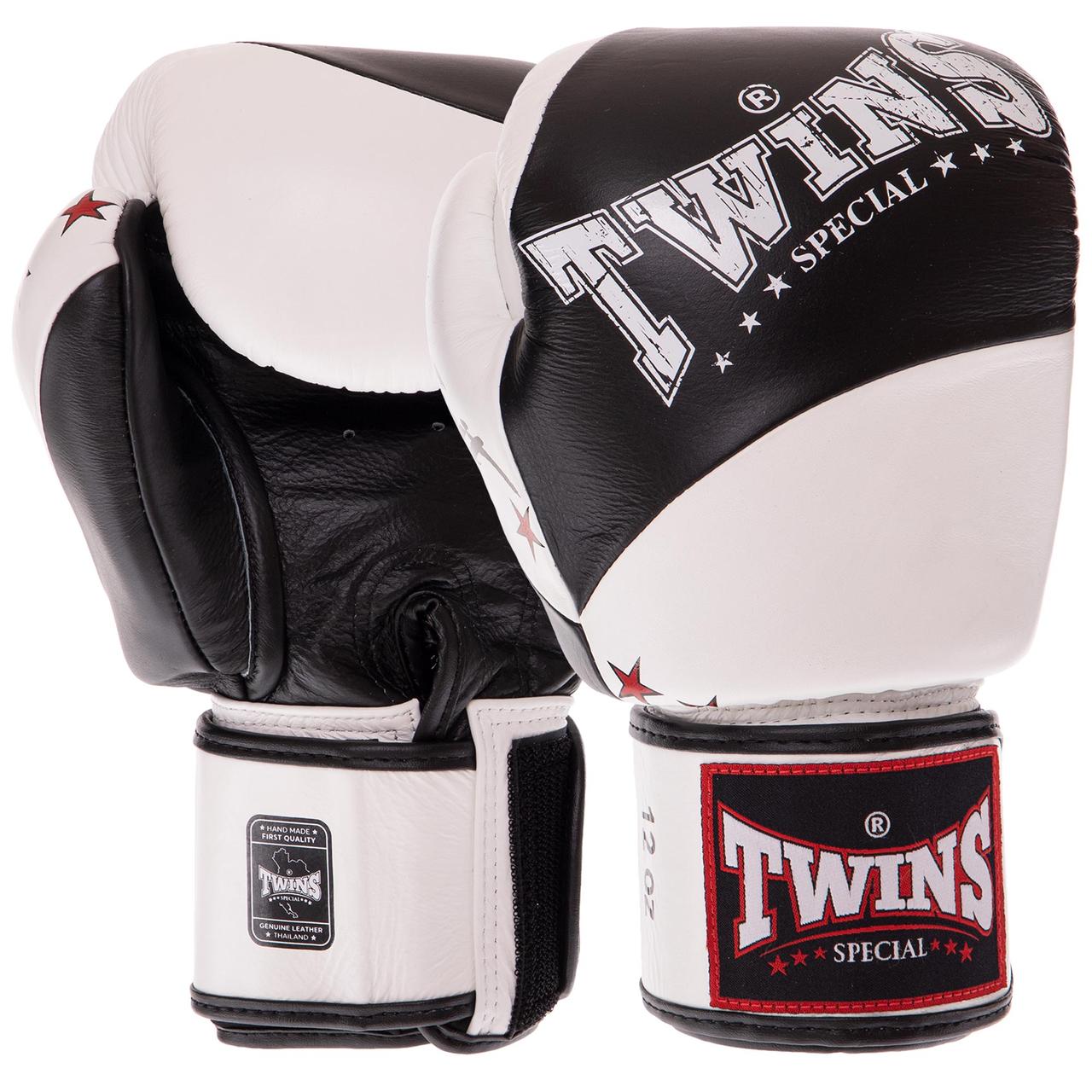 Перчатки боксерские кожаные TWINS BGVL10 VELCRO белые 12 унций – фото ...