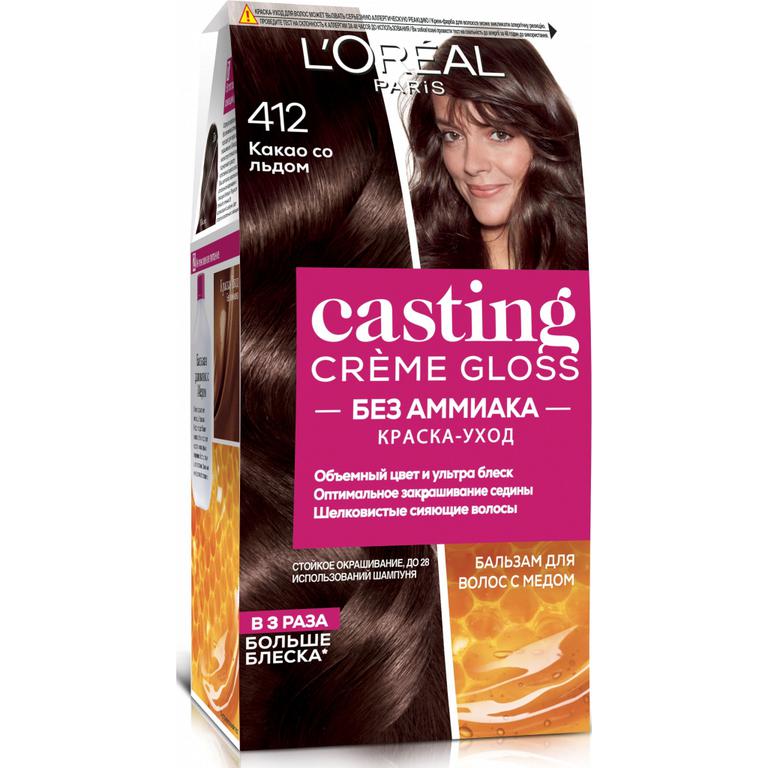 Краска для волос L"Oreal Paris Casting Creme Gloss 412 - Какао со льдом ...