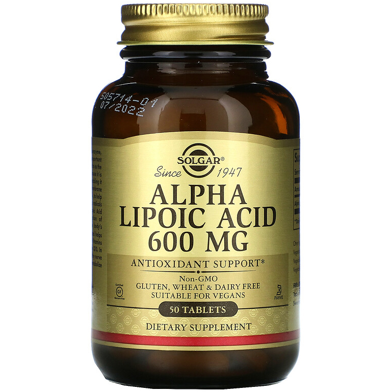Альфа-липоевая кислота SOLGAR "Alpha Lipoic Acid" натуральный ...