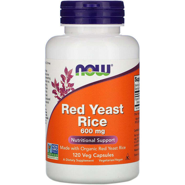 Красный дрожжевой рис NOW Foods "Red Yeast Rice" 600 мг (120 капсул ...