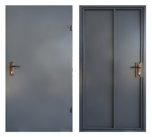 Входная дверь Бастион-БЦ Техническая 1L 860x2050 Серый RAL 735 1 лист ...