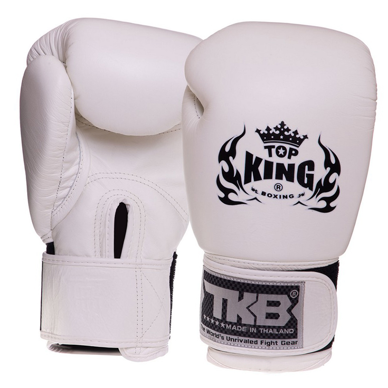Перчатки боксерские кожаные Ultimate TKBGUV Top King Boxing 8oz Белый ...