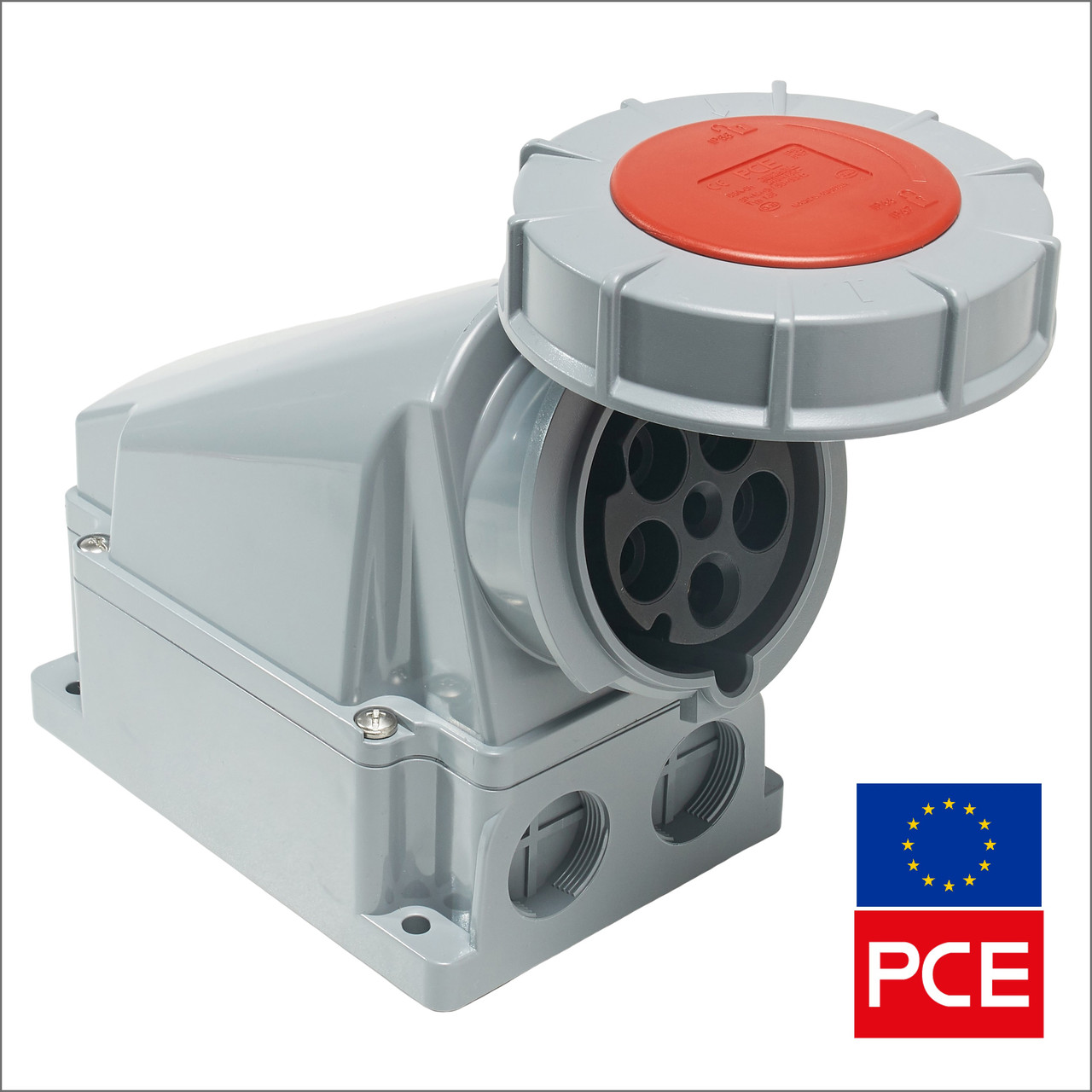 Розетка стаціонарна PCE 135-6 IP67 3P+N+PE 63A 400V POWER TWIST (силова ...
