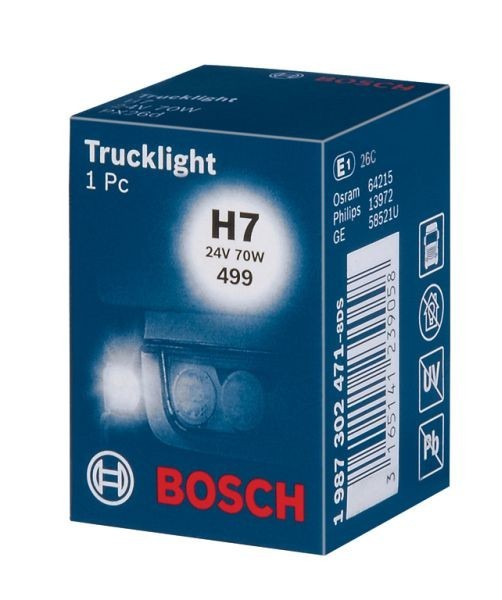 Автомобильная лампа Bosch H7 Trucklight 24V 70W цоколь PX26d галоген ...