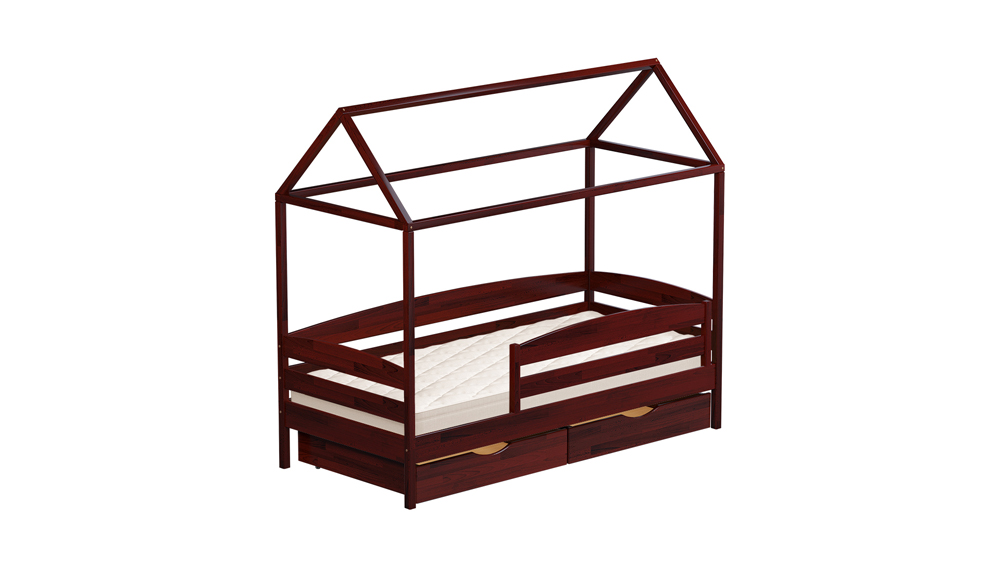 Кровать детская Амми Плюс Estella 80х190 104 - красное дерево Щит Л25 ...