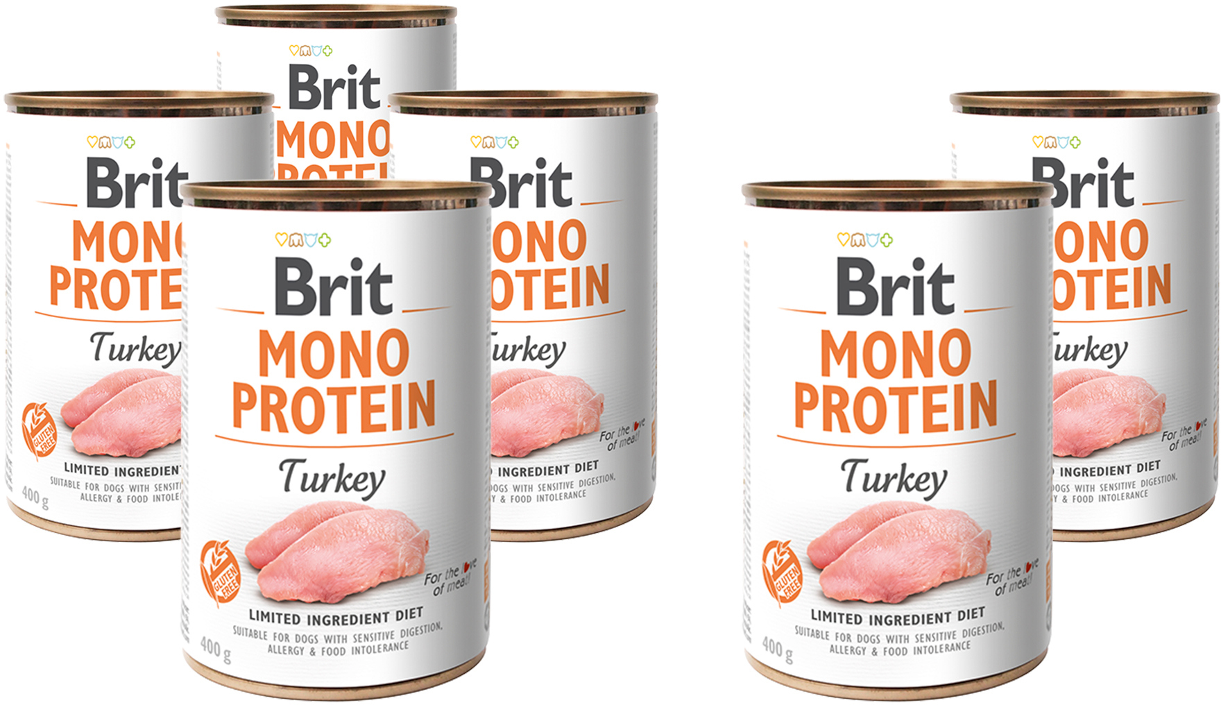 Упаковка вологого корму для собак Brit Care Mono Protein Turkey з ...