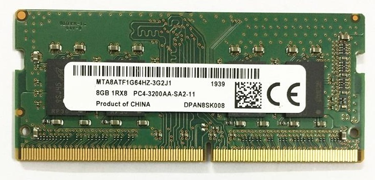 Модуль памяти SO-DIMM 8GB/3200 DDR4 Micron (MTA8ATF1G64HZ-3G2R1) – фото ...