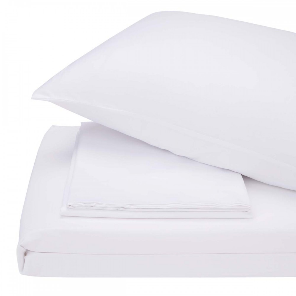 Комплект постельного белья из сатина Lelitt white белый SoundSleep евро ...