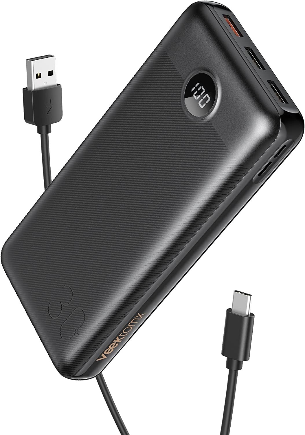 Портативное зарядное устройство VEEKTOMX (Powerbank) 30000 mAh QC 3.0 ...