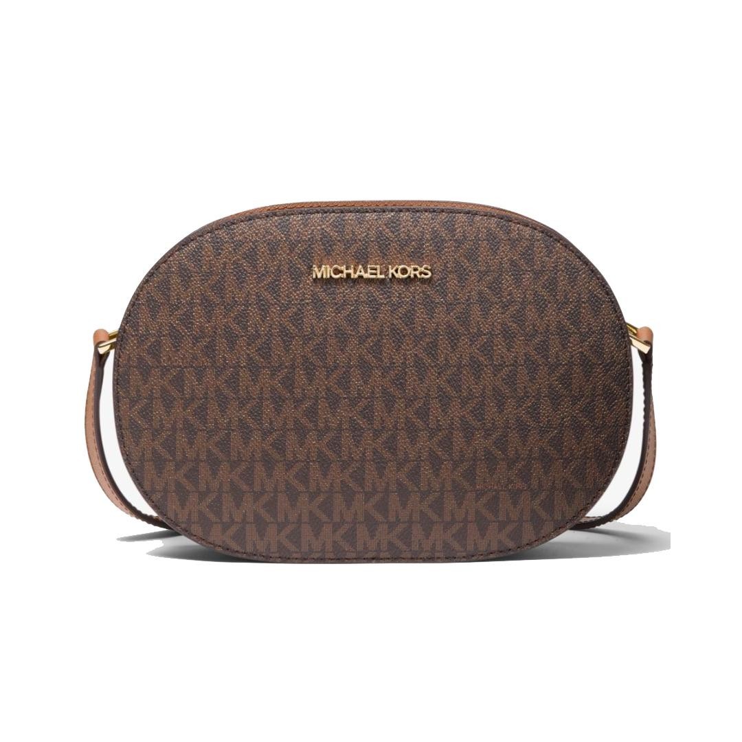 Женская сумка Michael Kors Medium Logo коричневая с логотипом от ...
