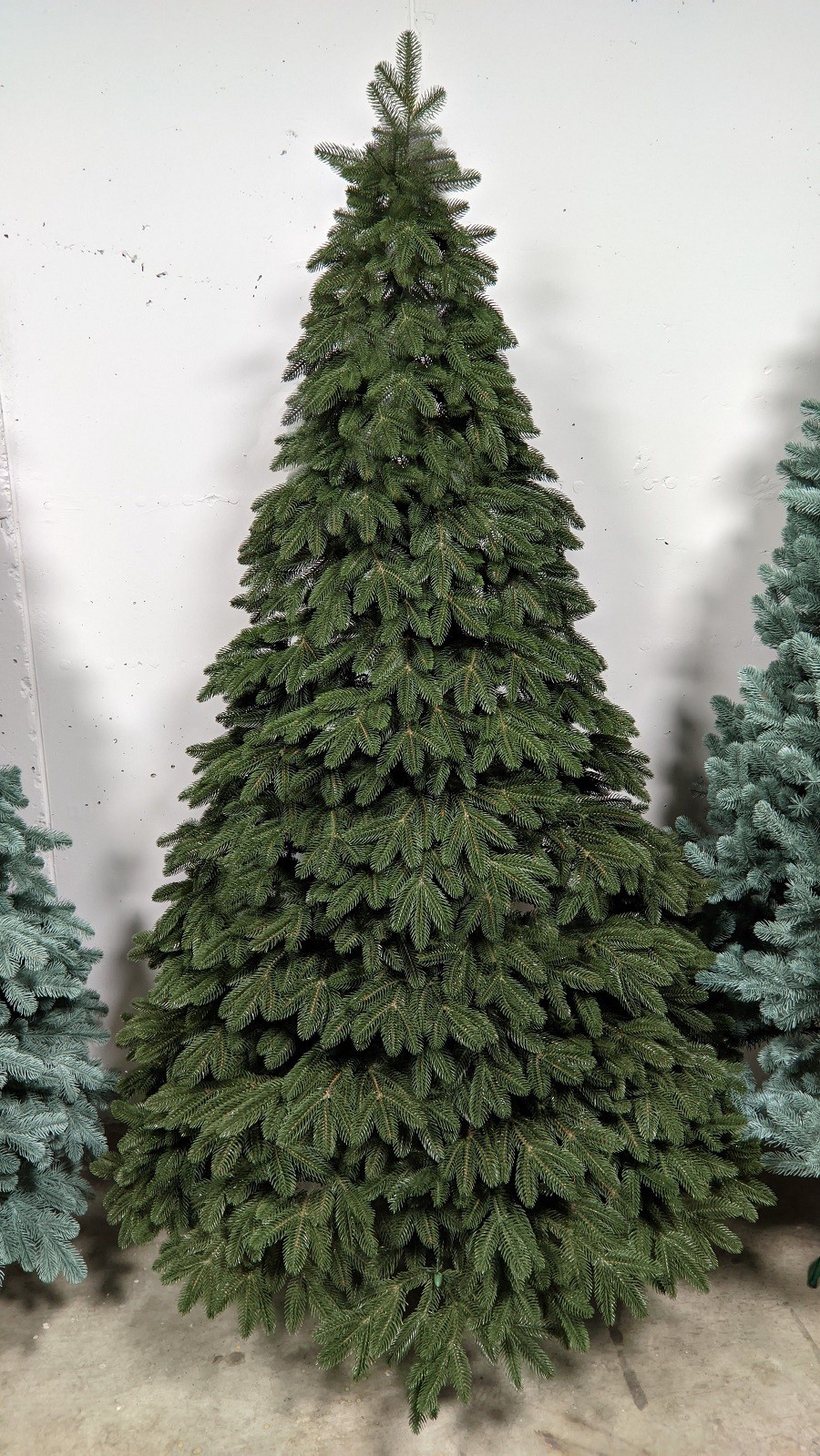 Штучна лита ялинка Смерека Преміальна зелена 350 см низькі ціни кредит оплата частинами в