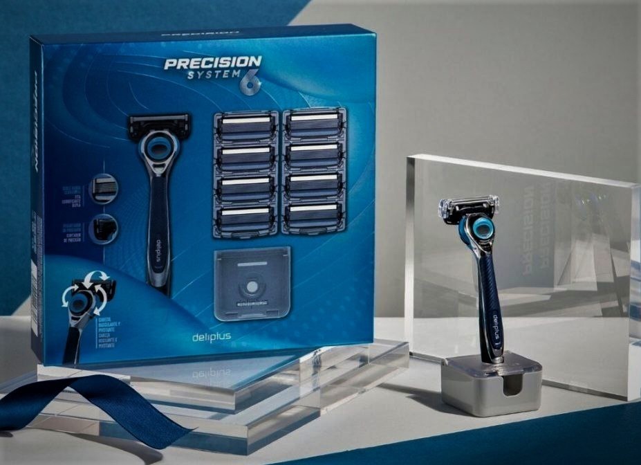 Станок для гоління Deliplus з 6 лезами і рухливою голівкою + підставка ...
