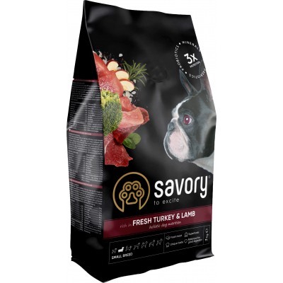 Корм для взрослых собак малых пород весом до 10 кг Сейвори Savory Small ...