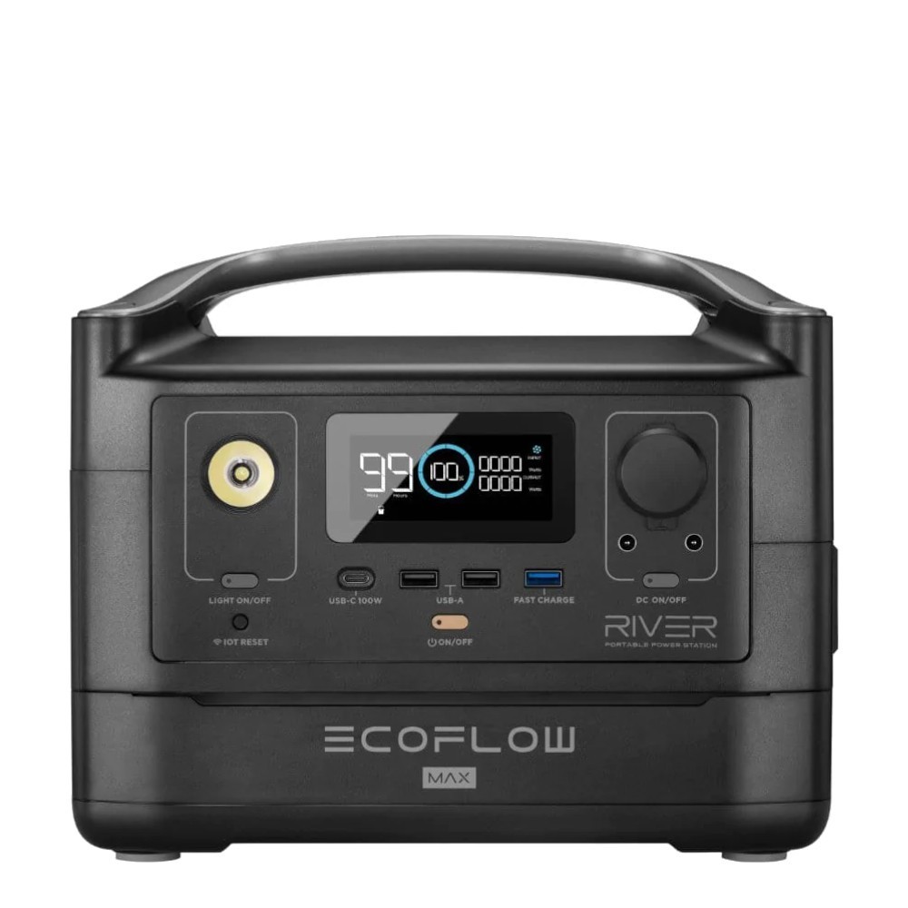 Зарядная станция EcoFlow River Max, 600 Вт, 576 Вт*ч (электростанция ...