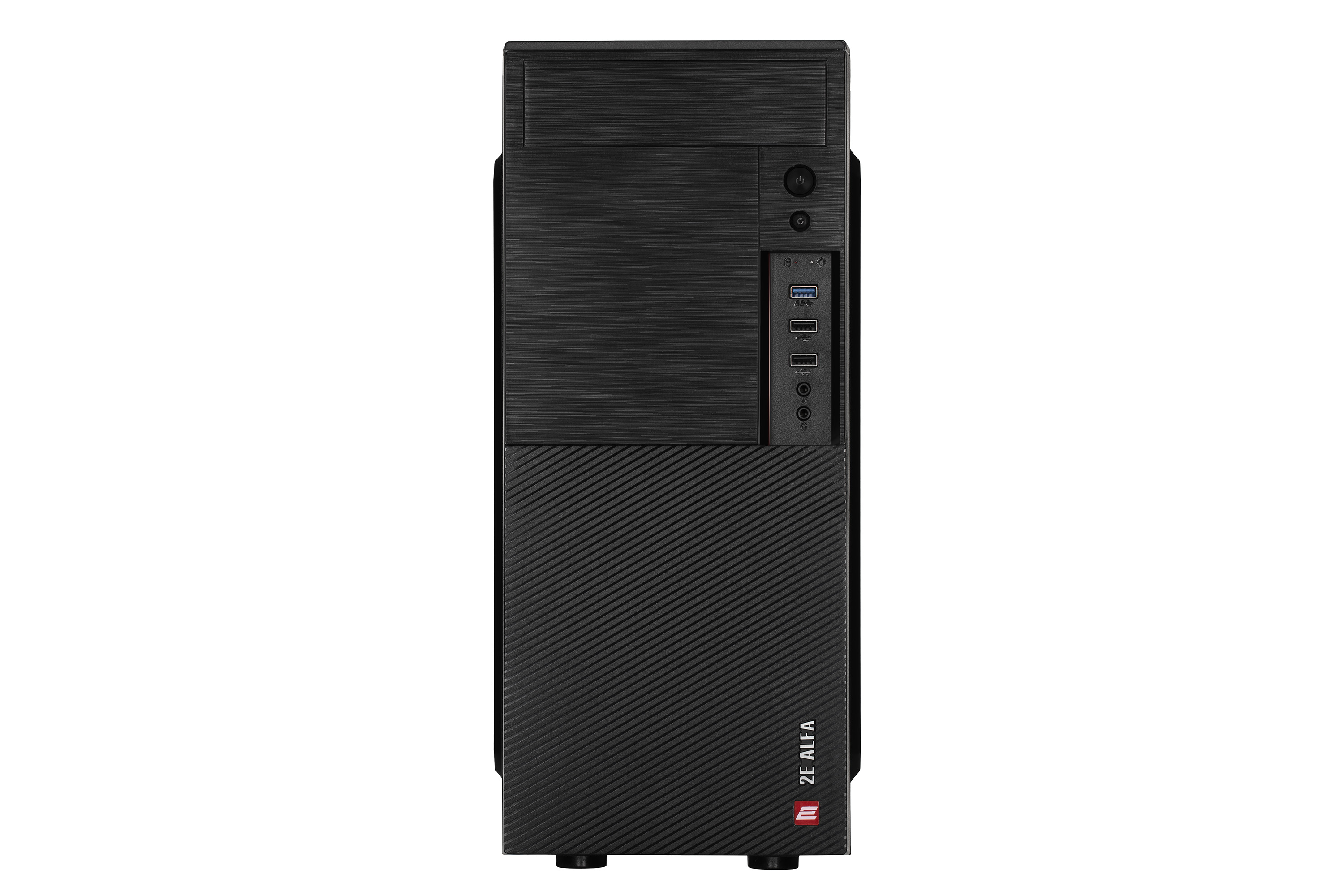 Корпус 2E ALFA E1903U-400, з БП 2E ATX400W, 1xUSB3.0, 2xUSB2.0, Perforated Side, ATX, Black 2E ...