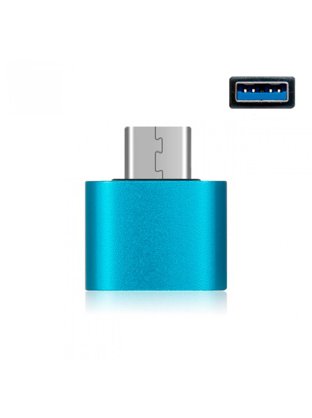 Переходник OTG USB-A(Мама) на Type-C(Папа) Azure | Адаптер для зарядки ...