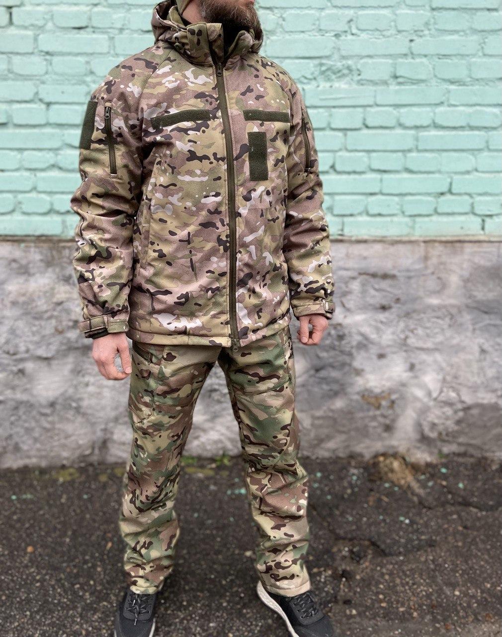 Костюм військовий тактичний утеплення Софтшелл Мультикам (Зима -30С) 48 ...