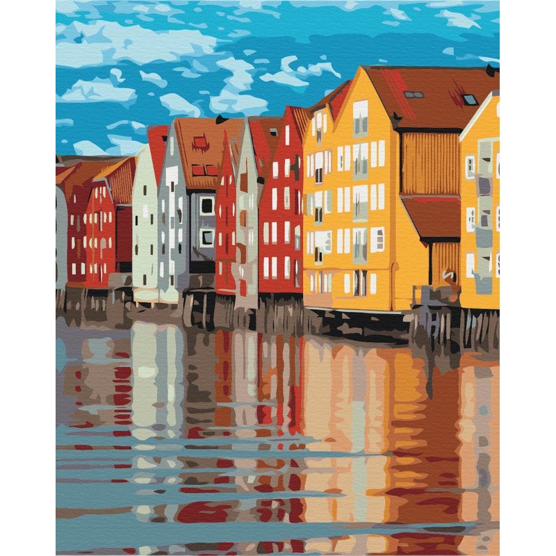 Картина по номерам Brushme Цветные дома, 40x50 см (BS52444) – низкие ...
