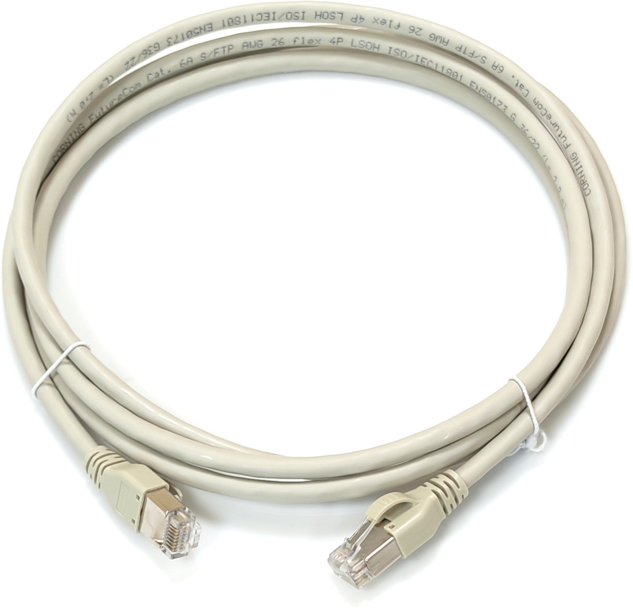 Патч-корд Corning S500 S/FTP CAT6A 5 м LSZH 10 Гбит/с FutureCom Серый ...