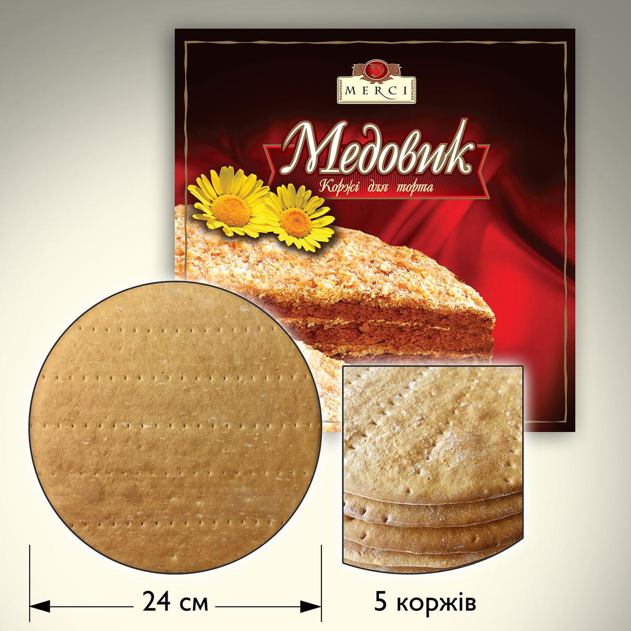 Коржи для торта Merci Cake «МЕДОВИК» 500г. 1шт. – ROZETKA. Купить Коржи ...
