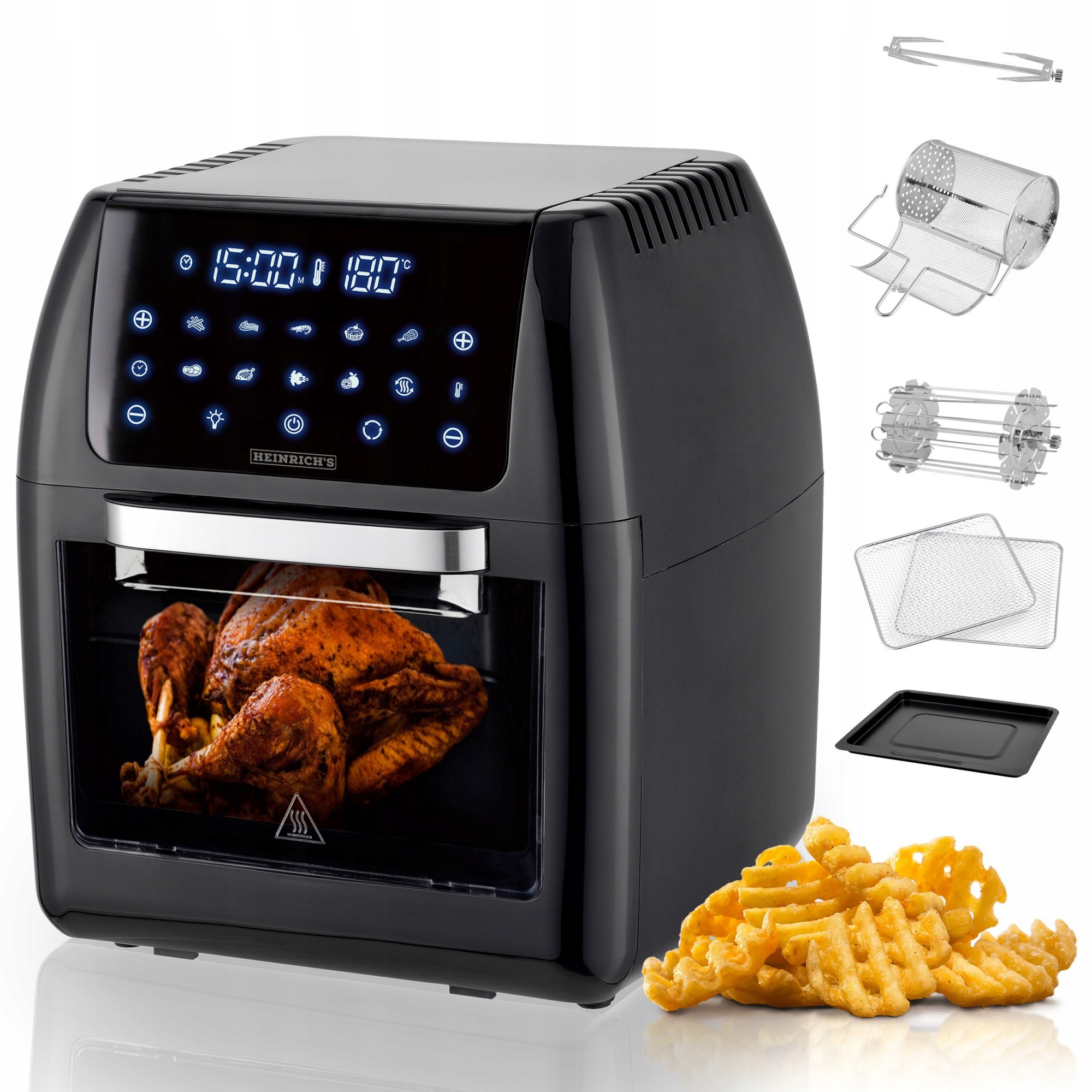 Мультипечь аэрофритюрница HEINRICH'S HFR 8206 (12л, 9 программ, 1,8Квт ...