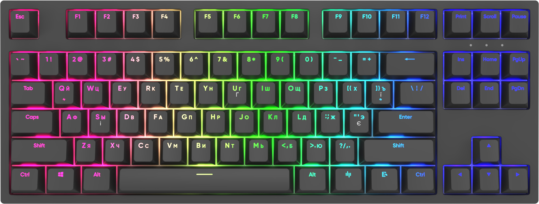 Клавиатура проводная Dark Project One Kd87a Mech G3ms Sapphire Eng Ua