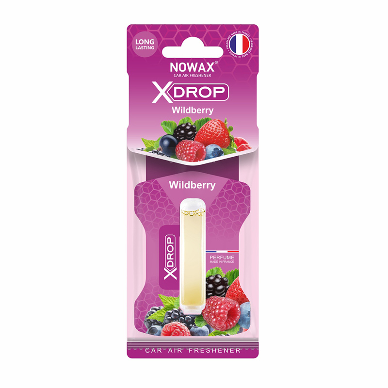Ароматизатор целюлозний з капсулою Nowax серія X Drop - Wildberry (25шт ...