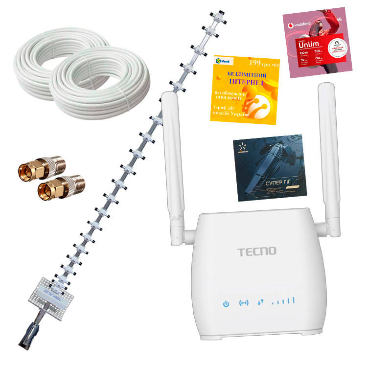 4G Wi-Fi комплект (роутер TECNO TR210, антенна 21 ДБ) – фото, отзывы ...