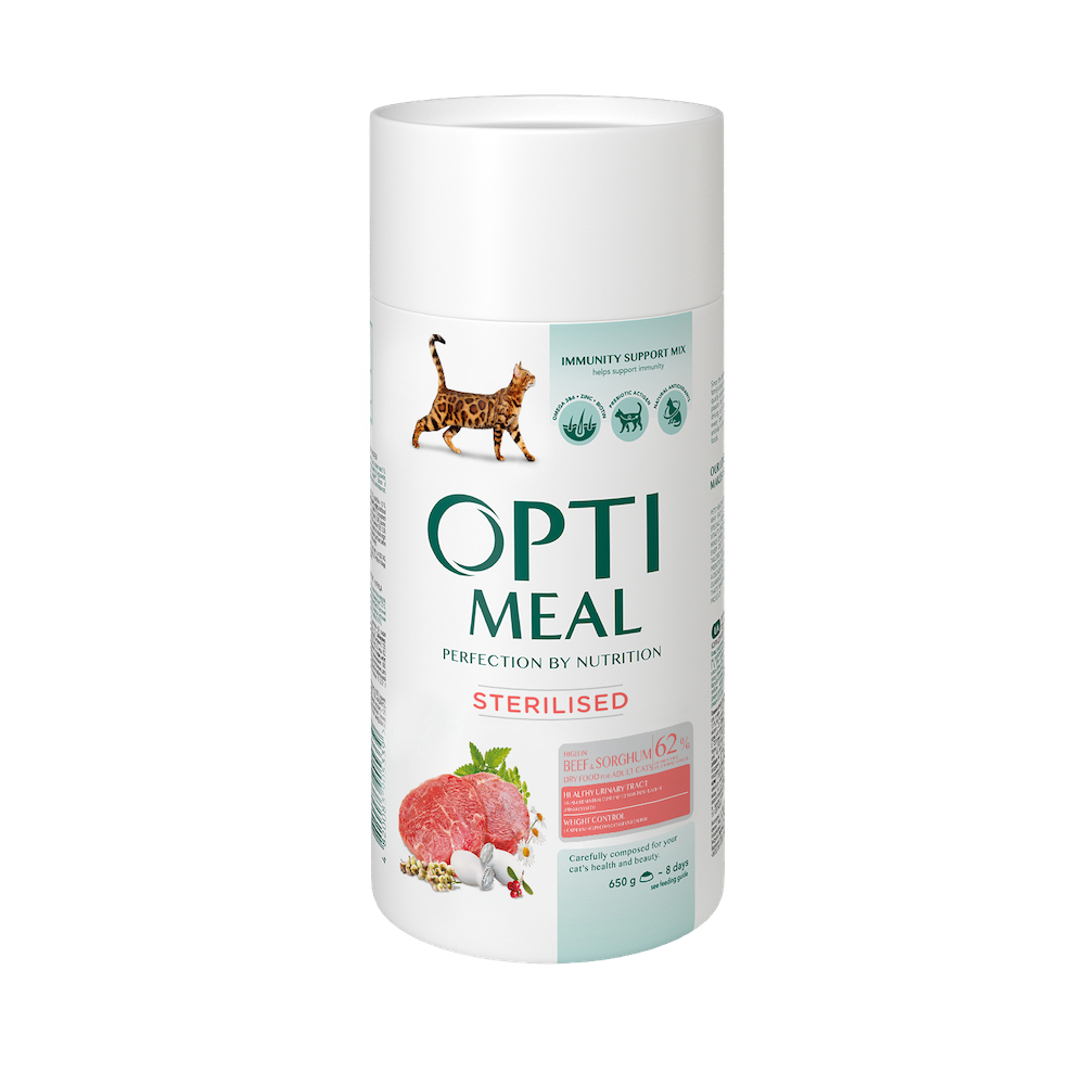 Сухий корм для стерилізованих котів Optimeal Adult Cat Sterilised Beef ...