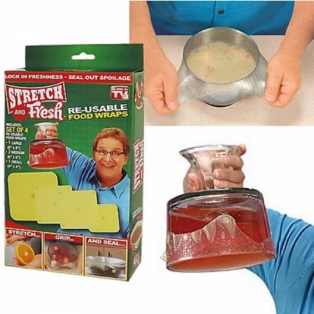 Силиконовые плёнки-крышки Stretch Fresh – низкие цены, кредит, оплата ...