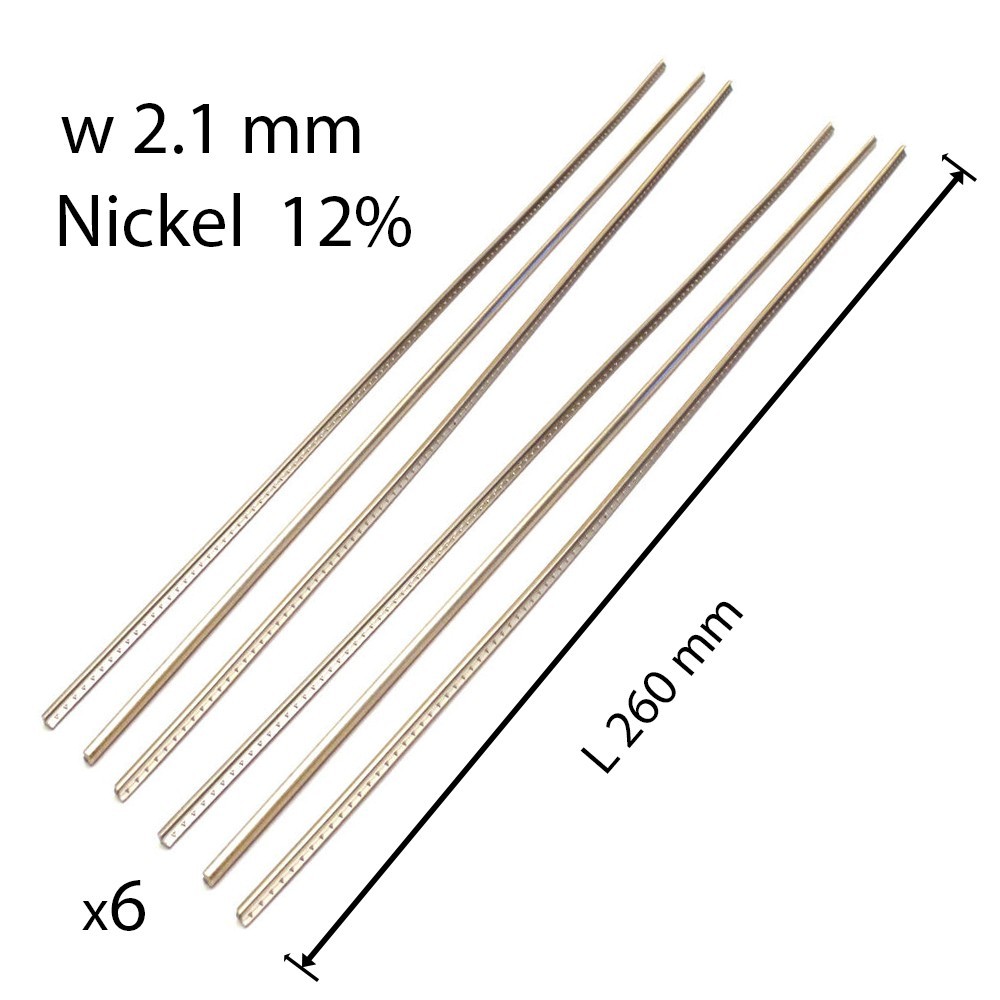 Лады для гитары Metallor Nickel Silver 2.1 mm MFR21 (6x260) – низкие ...