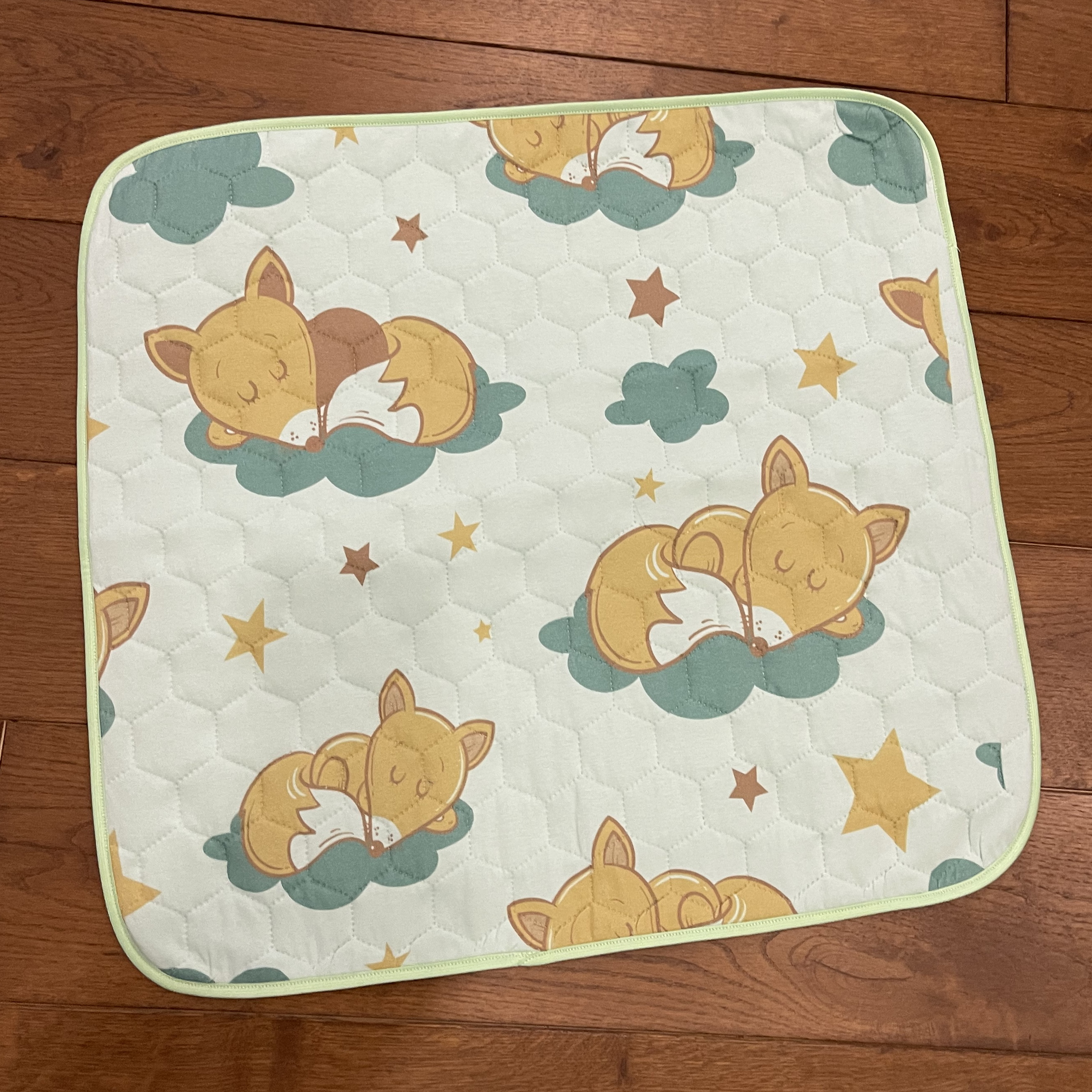 Многоразовая пеленка для детей Pelushka Mint Foxes 90х90 см – низкие ...