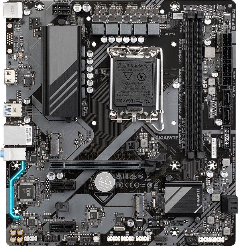 Материнская плата Gigabyte B760M Power (s1700, Intel B760, PCI-Ex16 ...