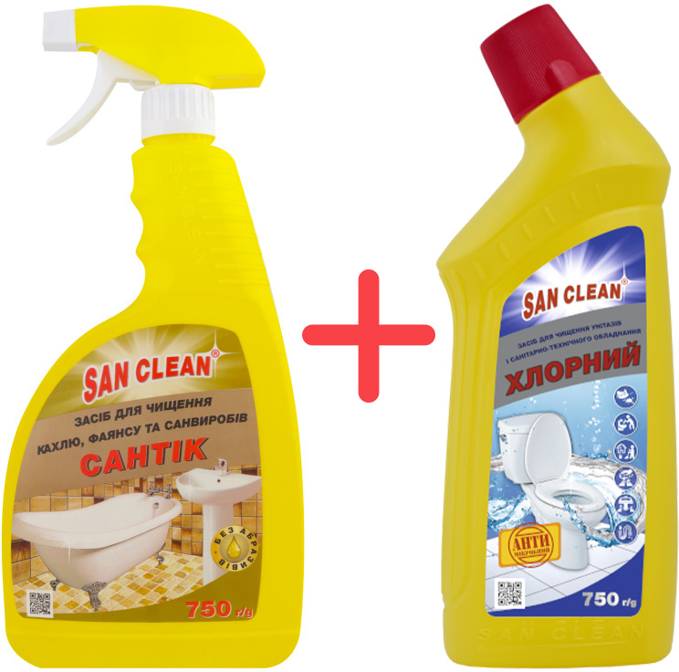Набір засобів для чищення San Clean Сантік для сантехніки з ...
