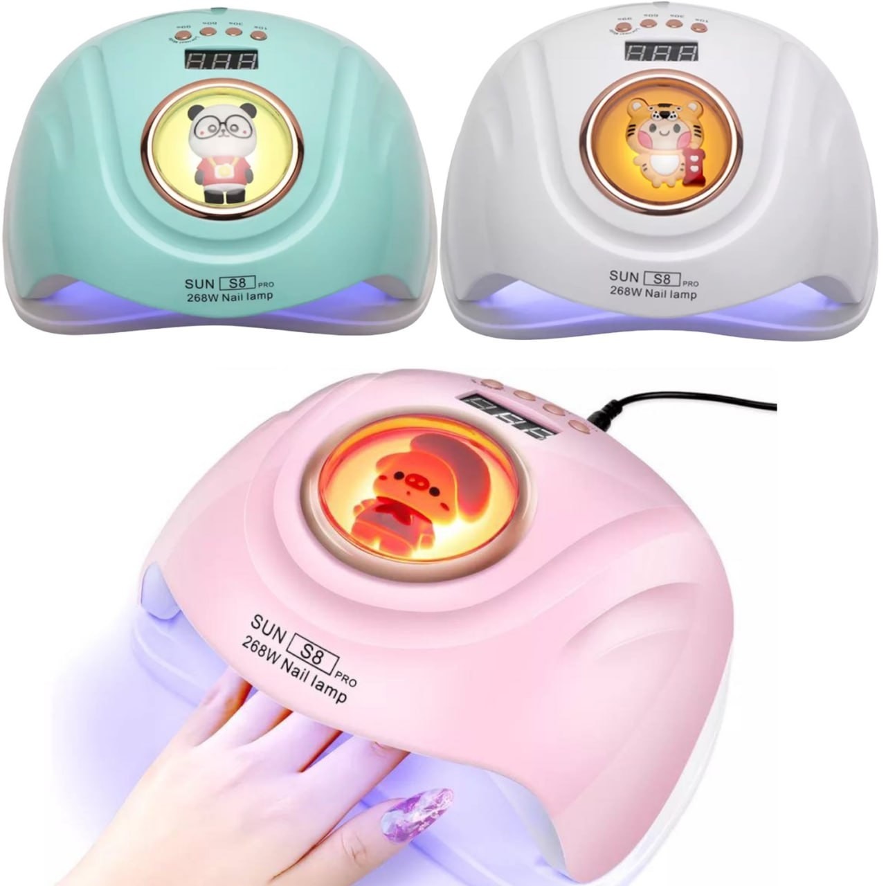 Профессиональная SUN S8 Pro лампа для сушки ногтей на 268 Вт со съемным ...
