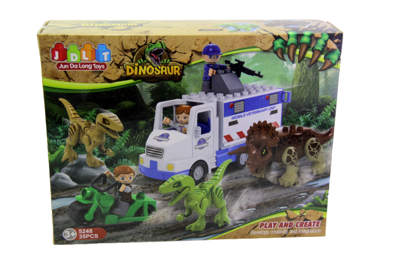 Конструктор с большими деталями JDLT Динозавры 35 деталей – низкие цены, кредит, оплата частями ...